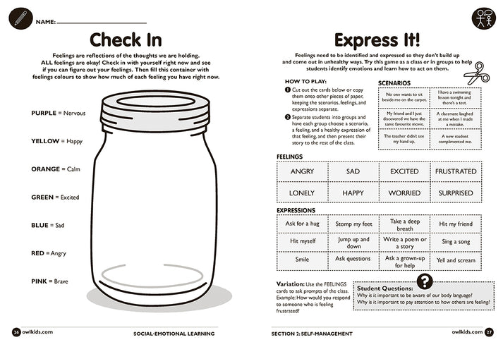 Social Emotional Learning Activity Book – Owlkids